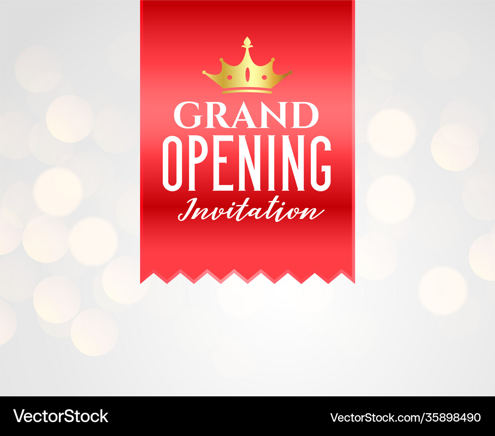 Grand opening celebration banner template design Vector Image