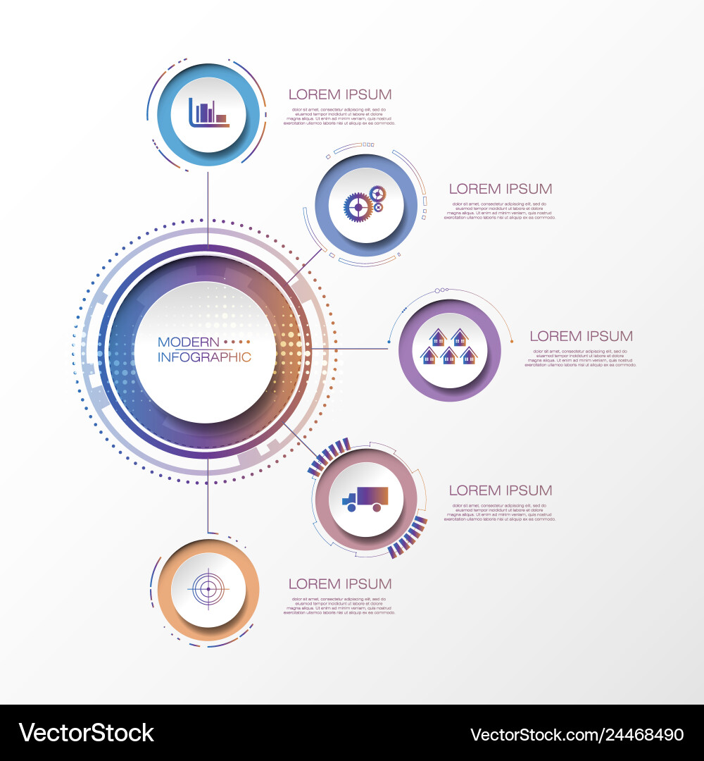 Infographic business info conference presentation Vector Image