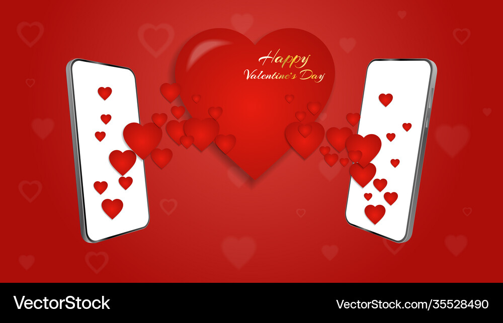 Lovers send hearts for valentine day Royalty Free Vector
