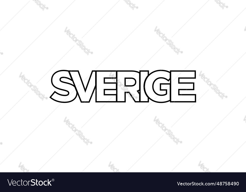 Sweden emblem the design features a geometric Vector Image