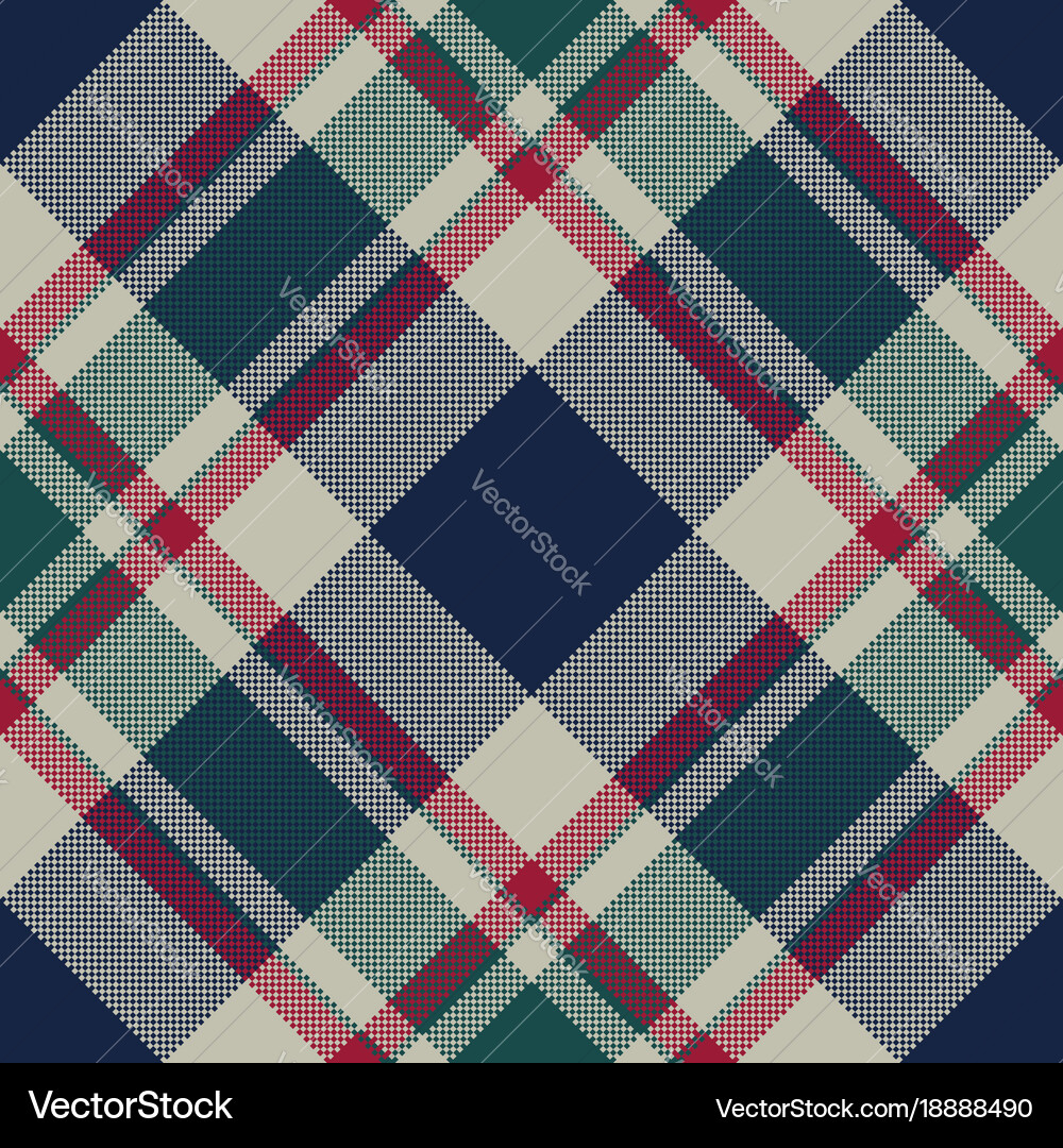 Tartan plaid classic pixel fabric texture Vector Image