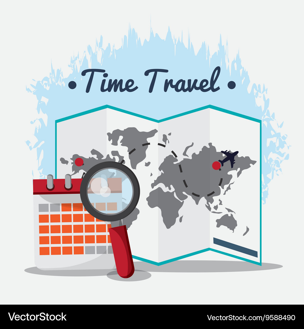Trip icon set time to travel design Royalty Free Vector