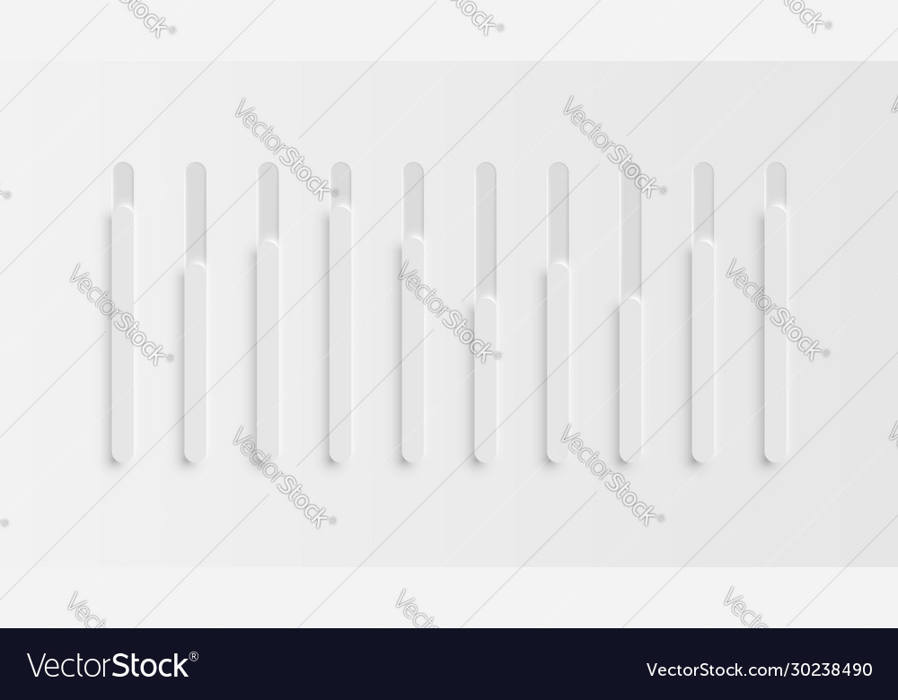 Very high detailed white user interface slider Vector Image