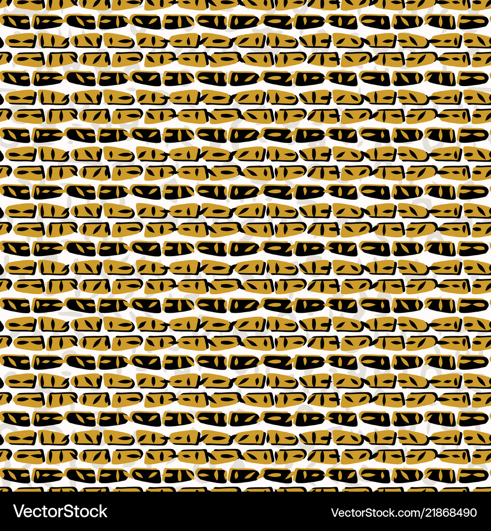 Yellow and black abstract drawn cryptic symbols Vector Image