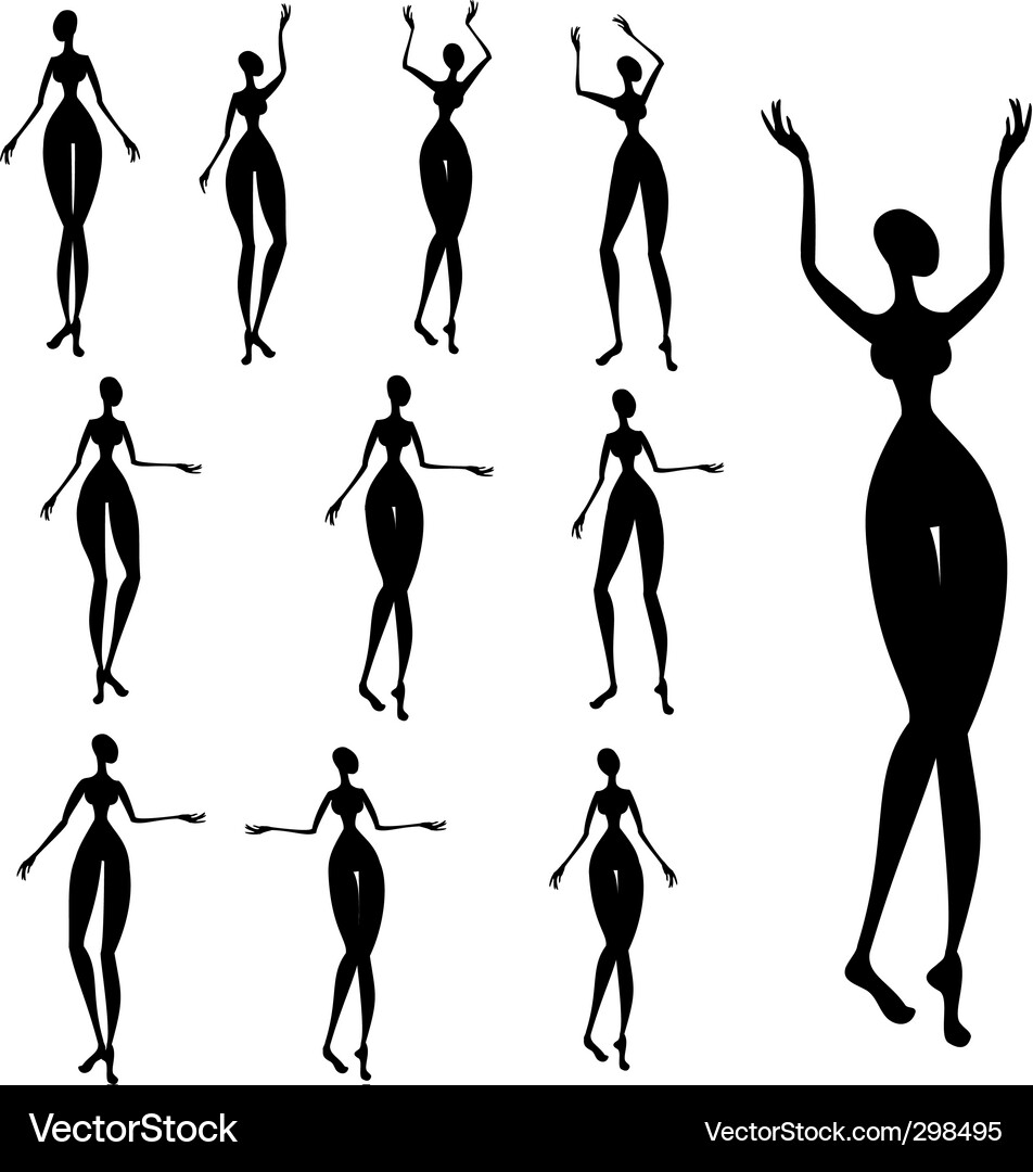 African Women Silhouettes Royalty Free Vector Image