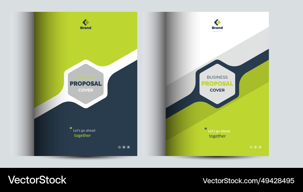 Business proposal cover design template concepts Vector Image