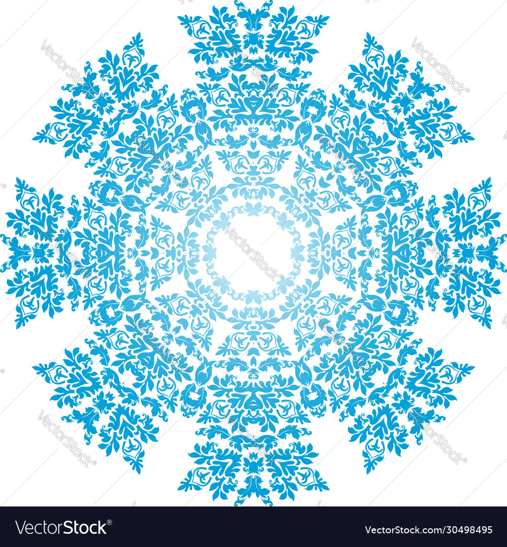Circle snowflake Royalty Free Vector Image - VectorStock