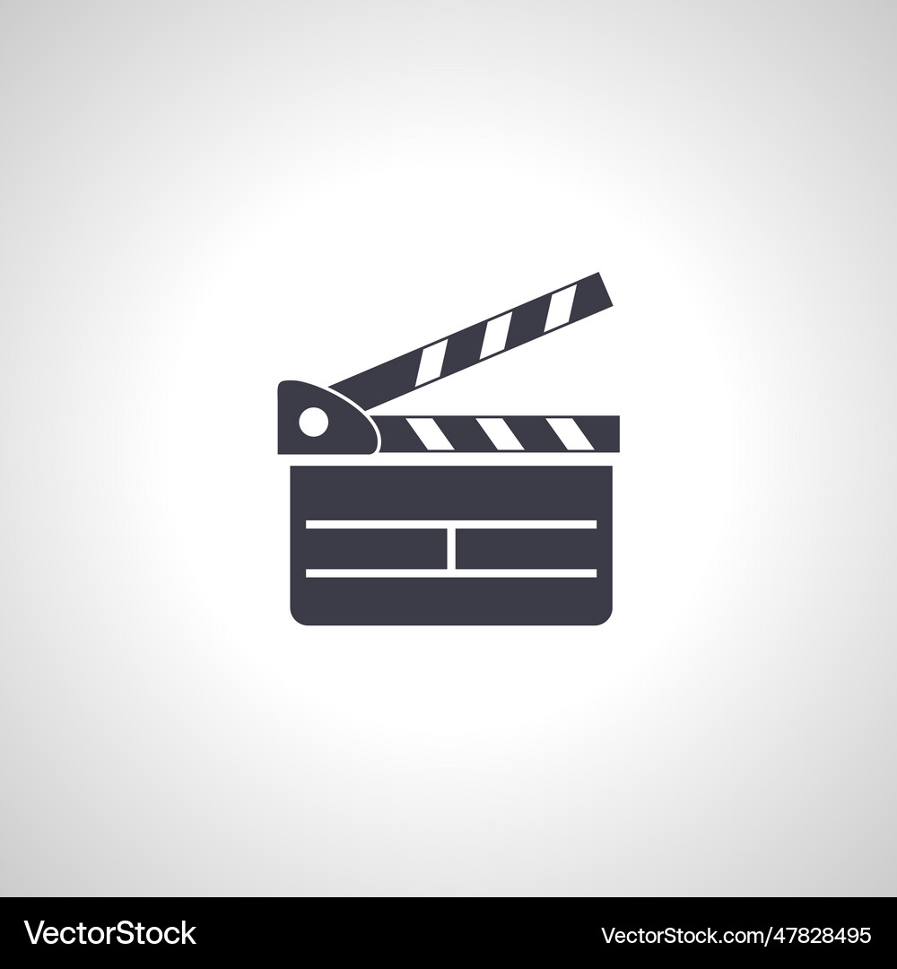 Clapper board icon movie icon Royalty Free Vector Image