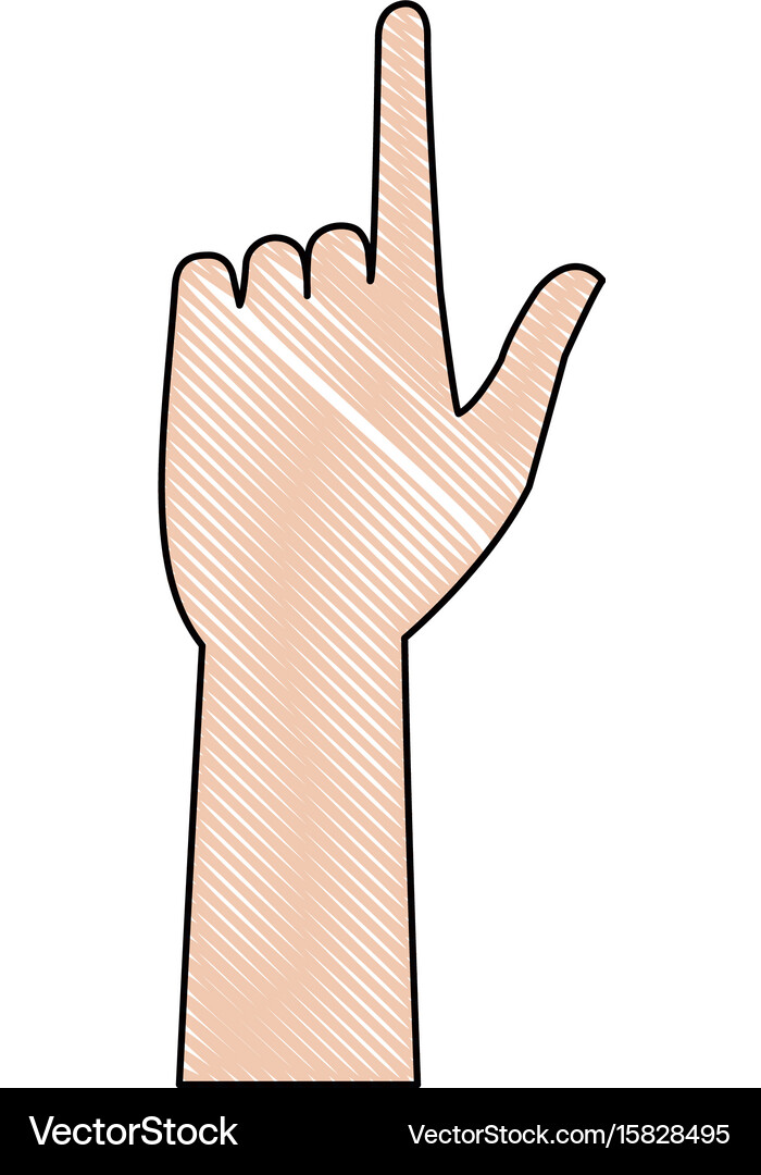 Hand pointing finger up index gesture icon Vector Image
