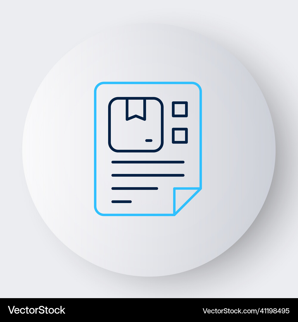 Line waybill icon isolated on white background Vector Image