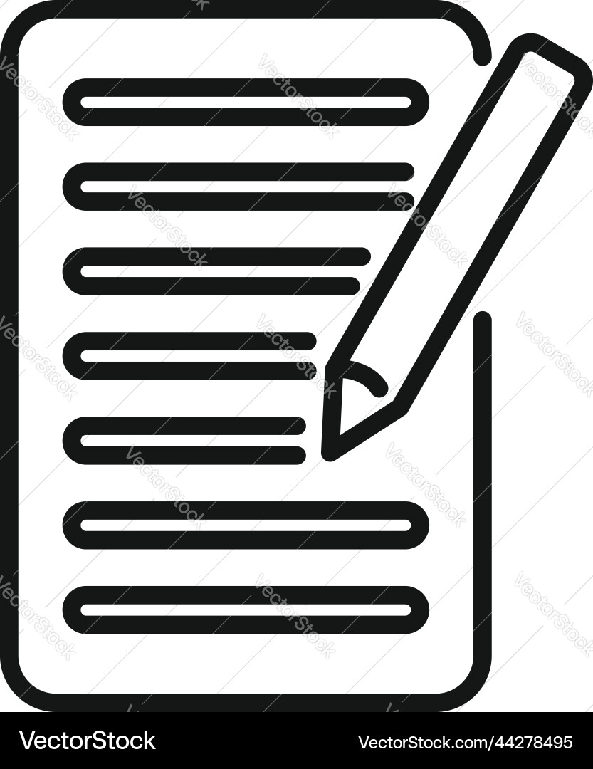 Paper info icon outline customer call Royalty Free Vector