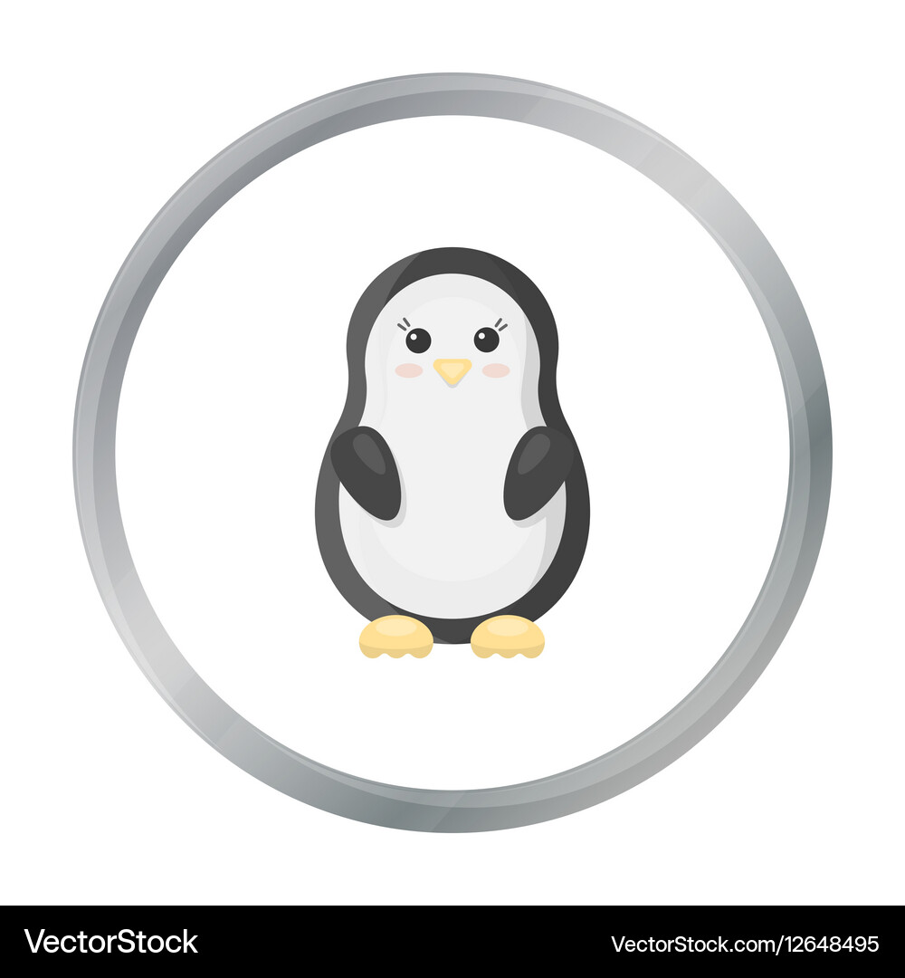 Penguin cartoon icon for web Royalty Free Vector Image
