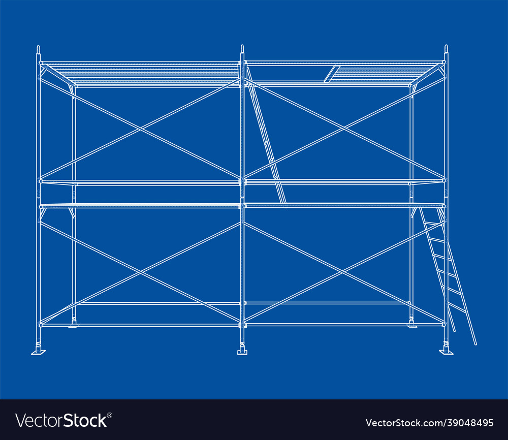 Prefabricated Scaffolding Royalty Free Vector Image