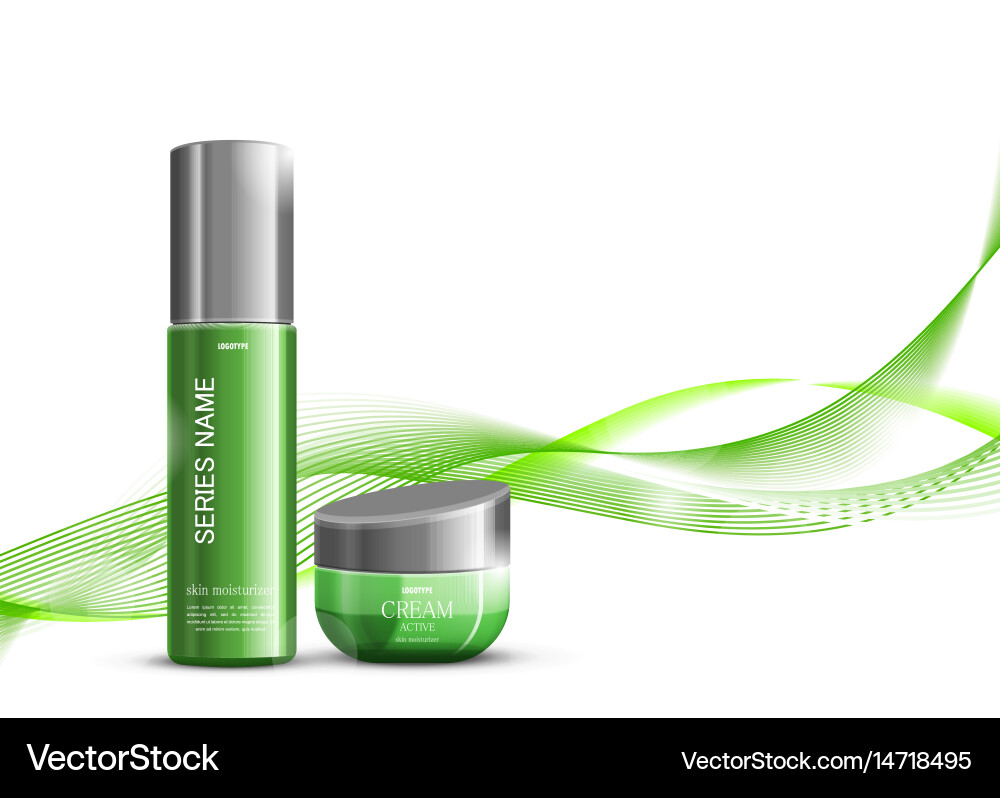 Skin moisturizer cosmetic ads template Royalty Free Vector