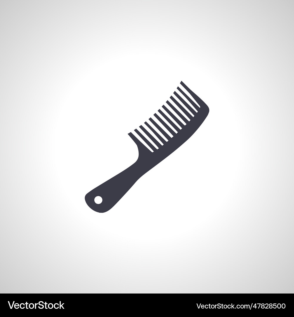 Comb isolated icon hair icon Royalty Free Vector Image