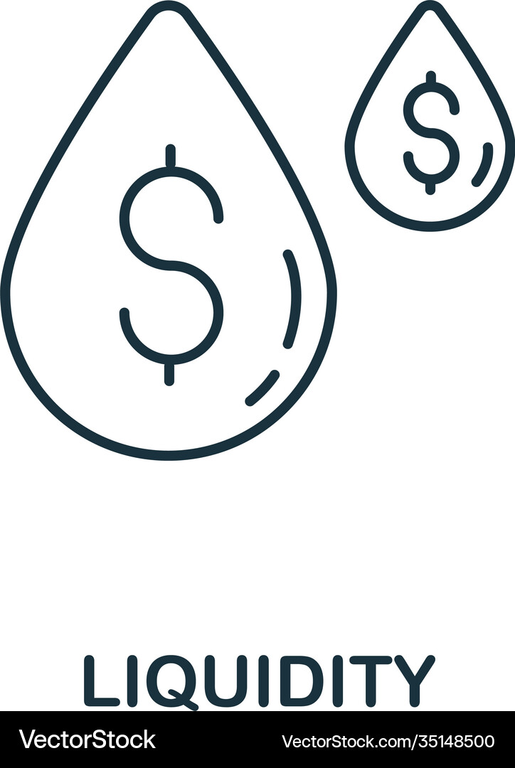 Liquidity icon from crowdfunding collection Vector Image