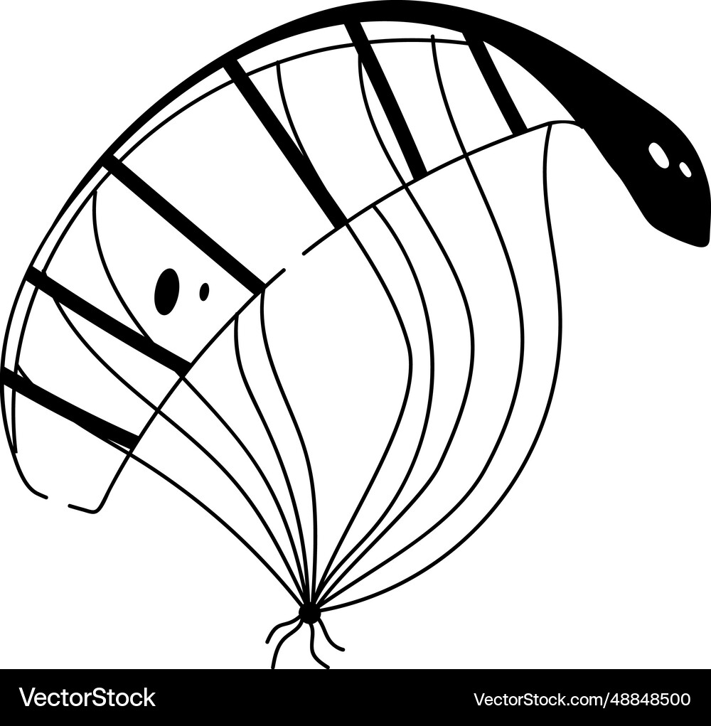 Skydiving parachute Royalty Free Vector Image - VectorStock
