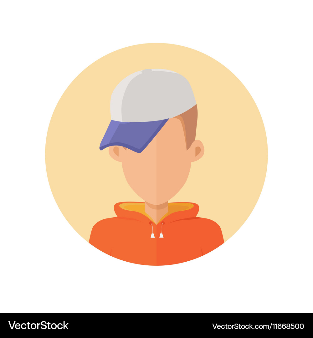 Young man avatar without facial features Vector Image