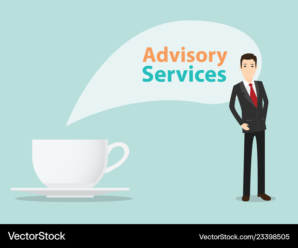 Advisory services concept business service Vector Image