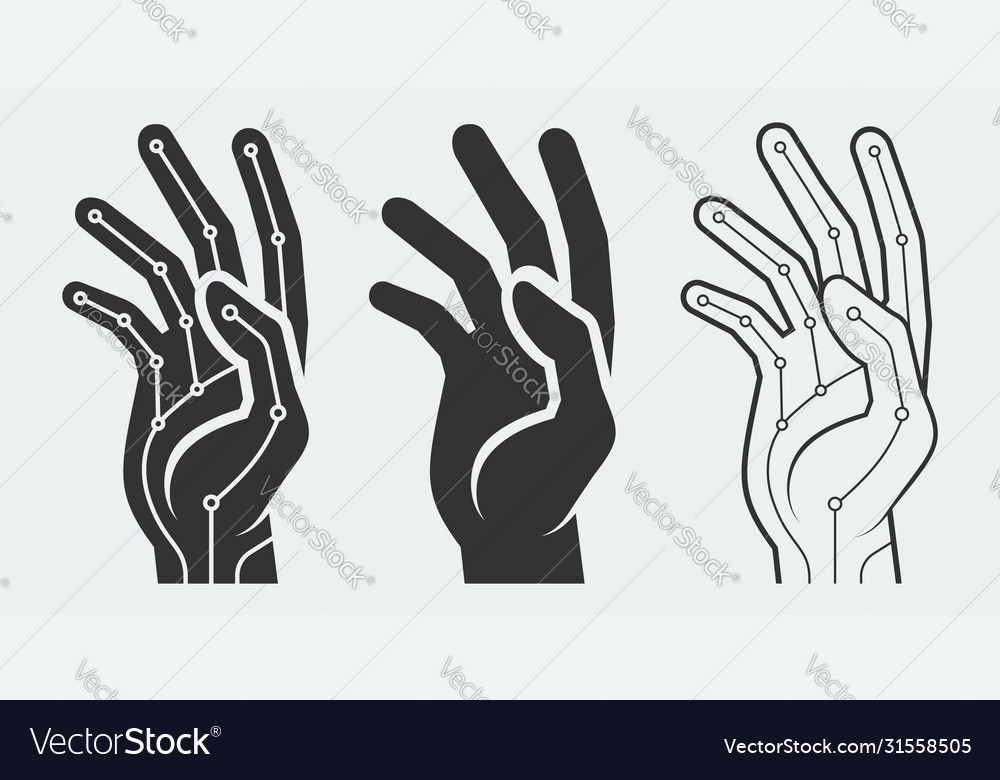 Bionic hand concept Royalty Free Vector Image - VectorStock