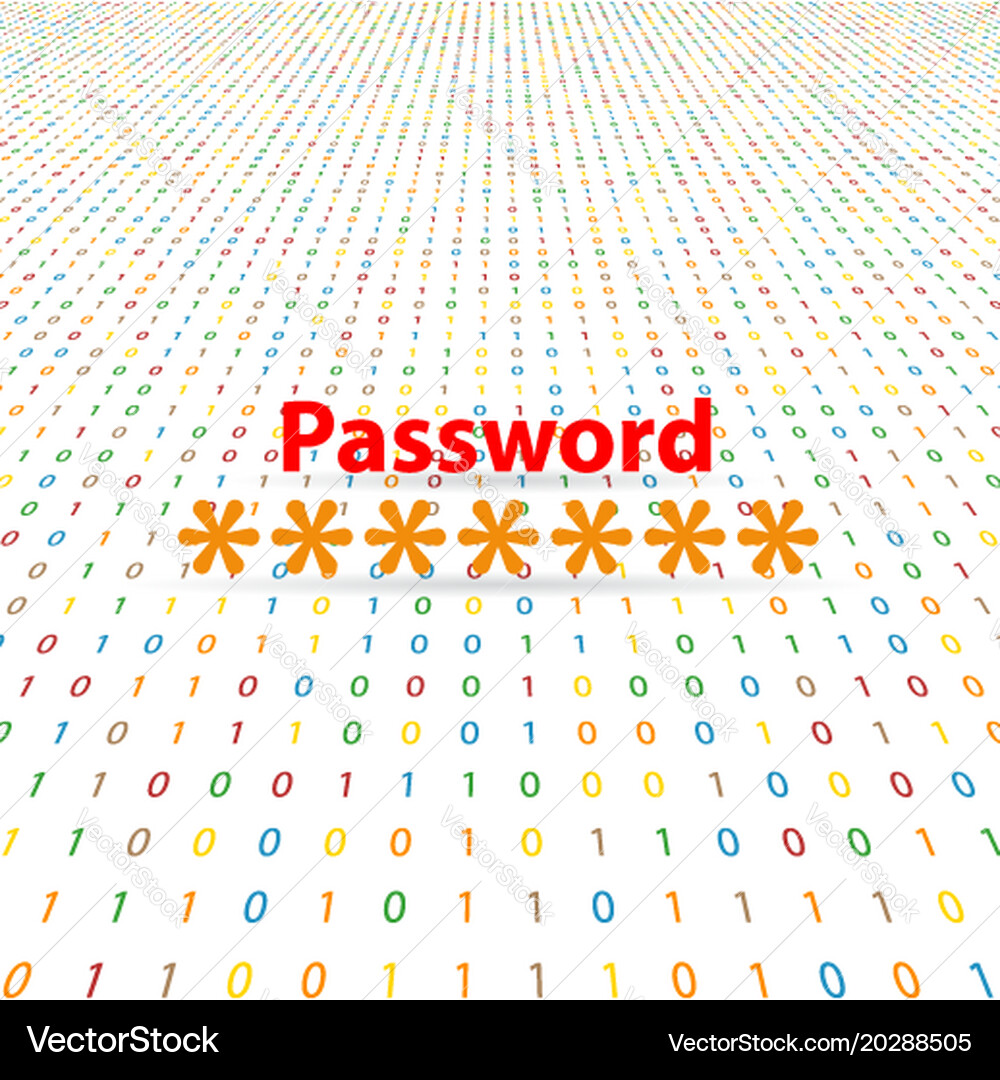 Enter a secret security password on digital Vector Image
