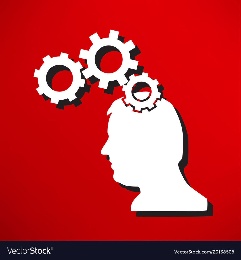 Gear head icon Royalty Free Vector Image - VectorStock