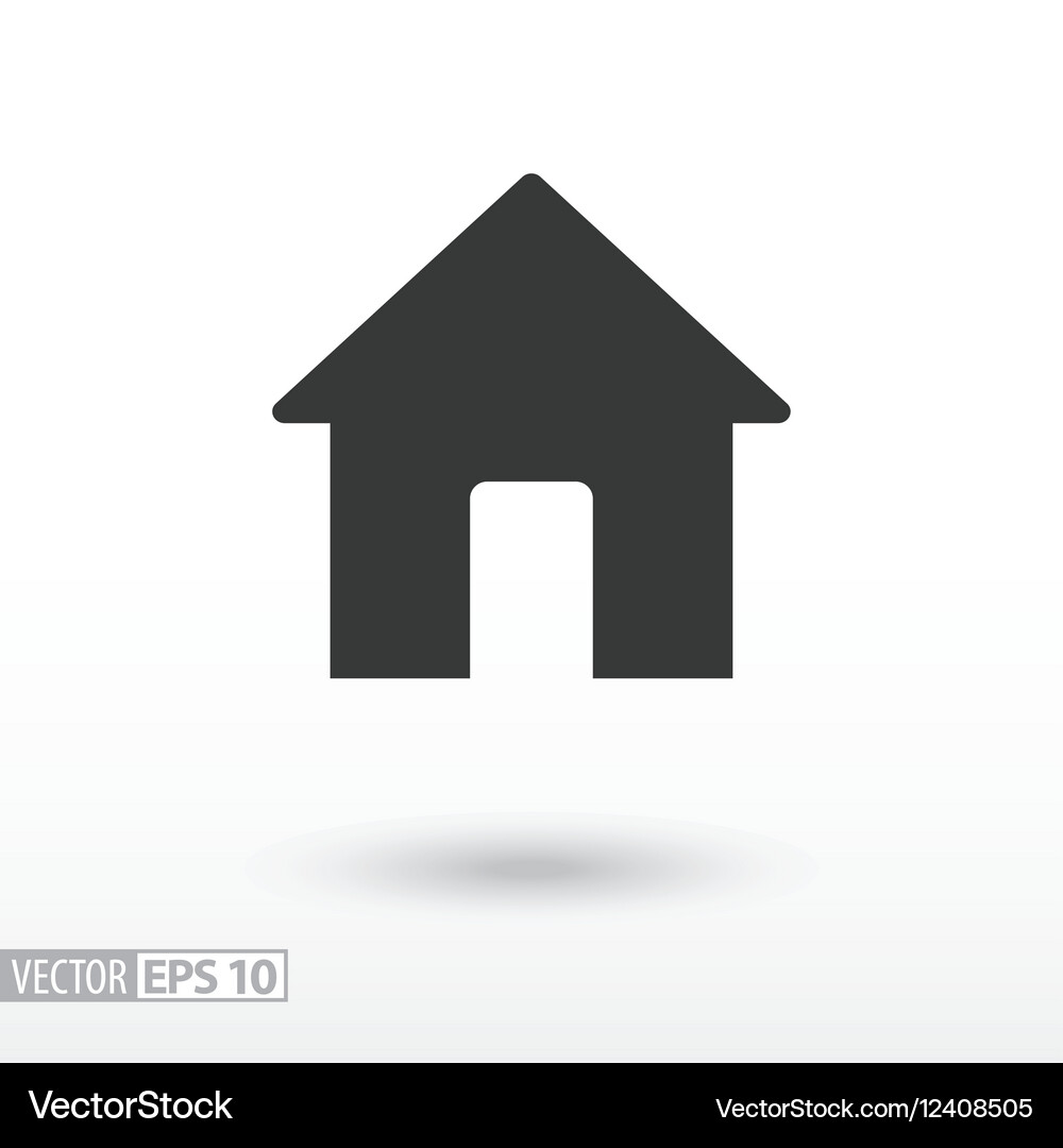 House flat Icon Sign House logo for web design Vector Image