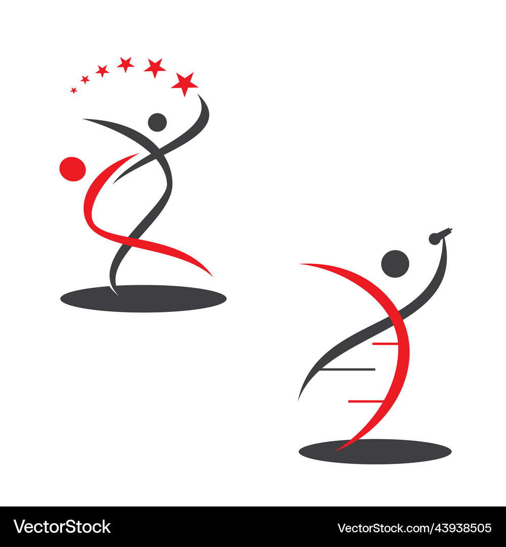 Human character logo sign design Royalty Free Vector Image