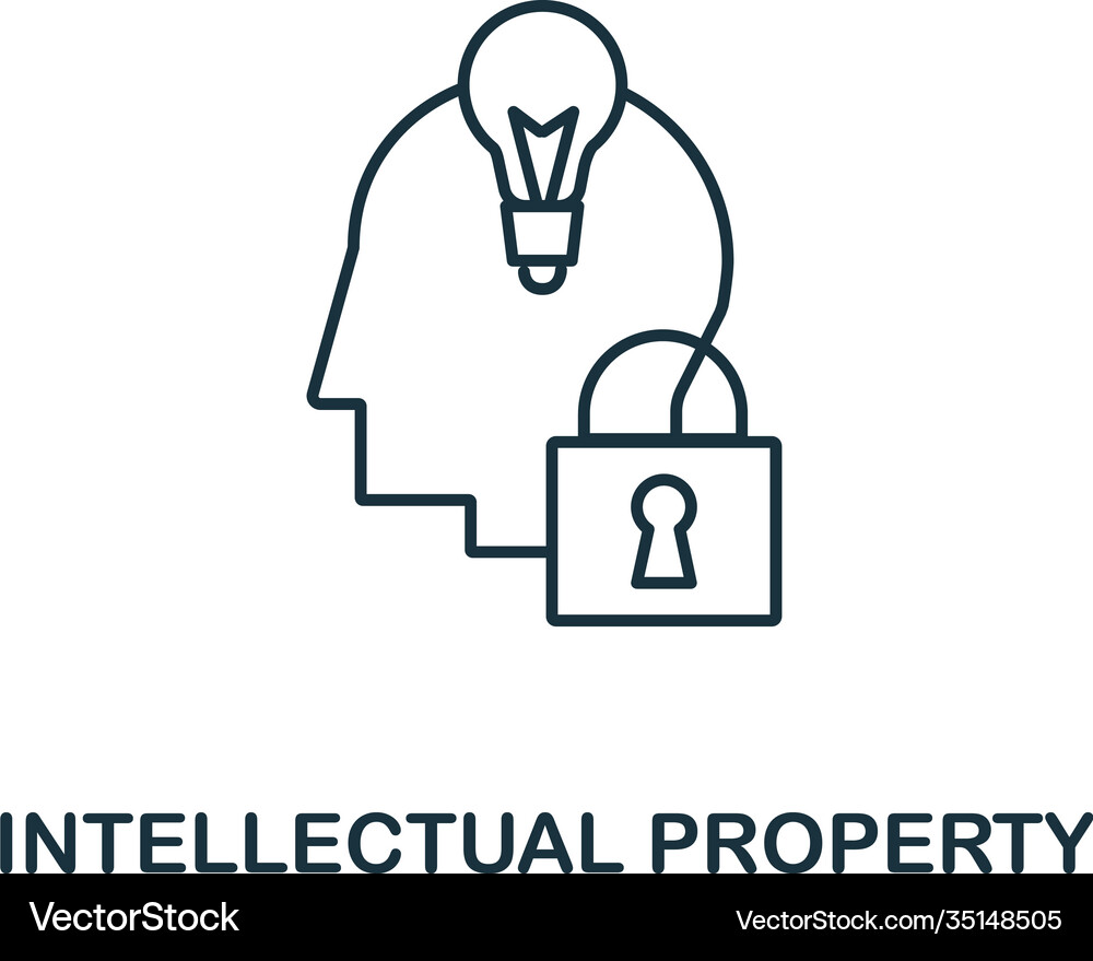 Intellectual property icon from crowdfunding Vector Image