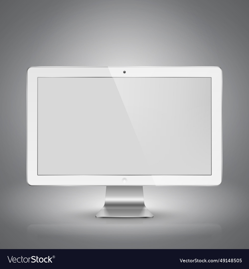 Realistic of computer monitor with blank screen Vector Image