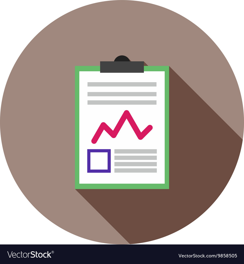 Stats document Royalty Free Vector Image - VectorStock