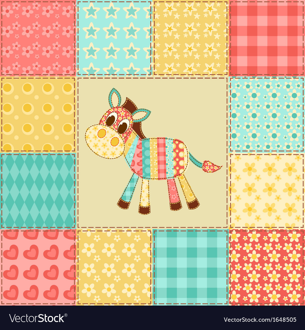 Zebra patchwork pattern Royalty Free Vector Image