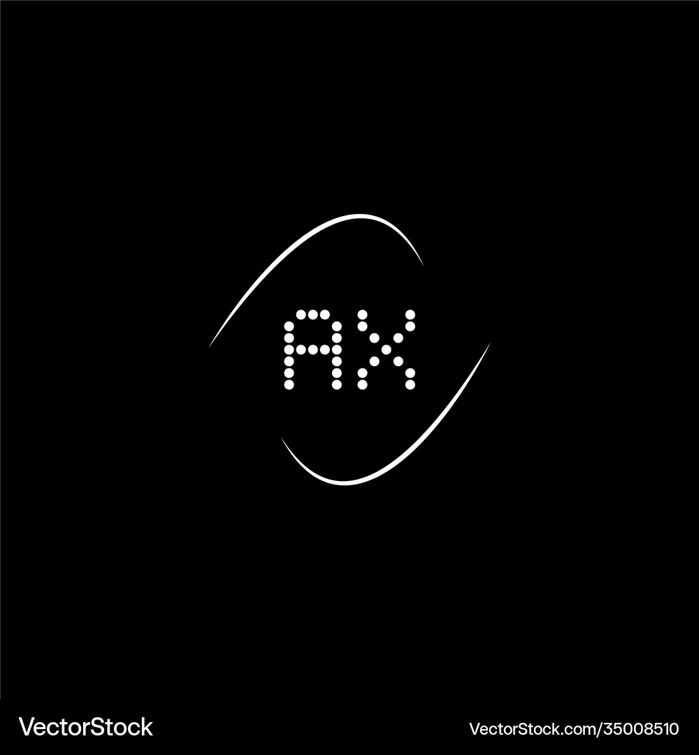 A x letter logo creative design on black color Vector Image