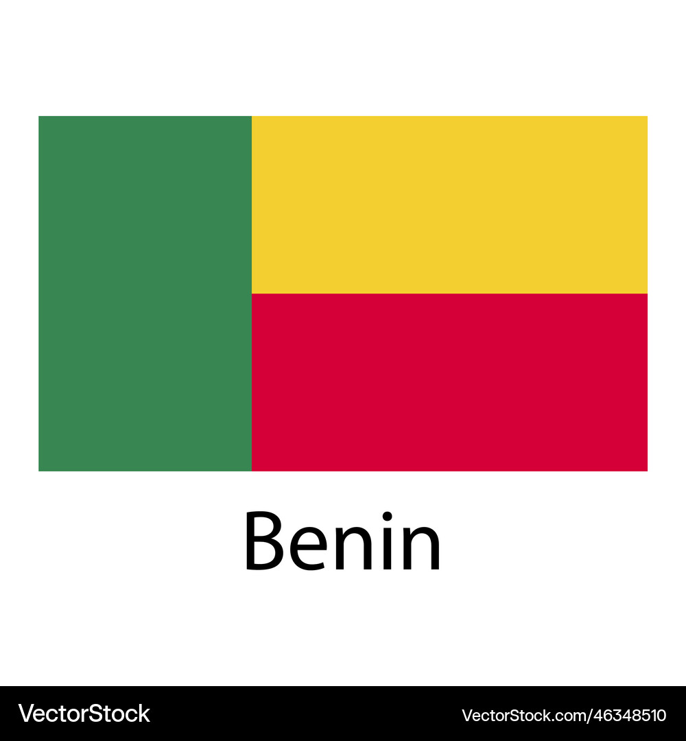 Benin national flag Royalty Free Vector Image - VectorStock