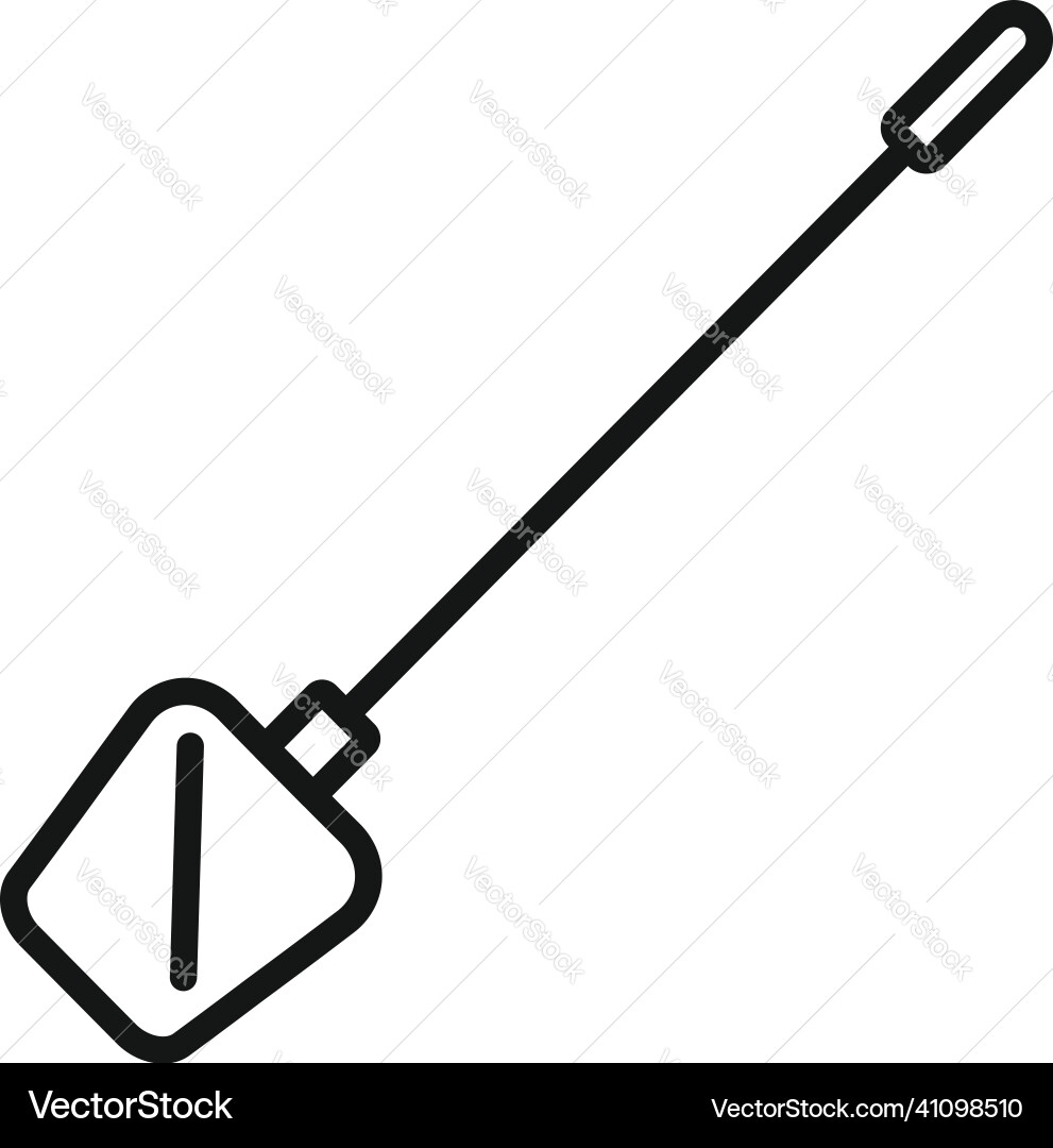 Cleaning pool tool icon outline swim Royalty Free Vector