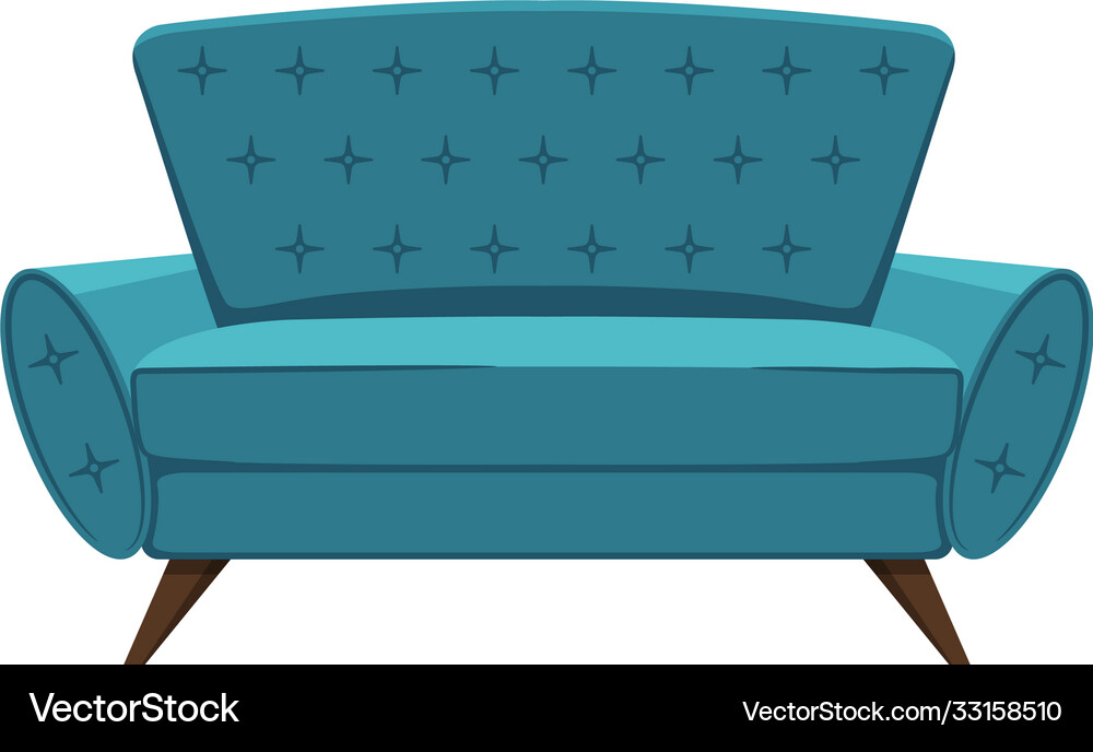 Comfortable sofa stylish cozy domestic or office Vector Image