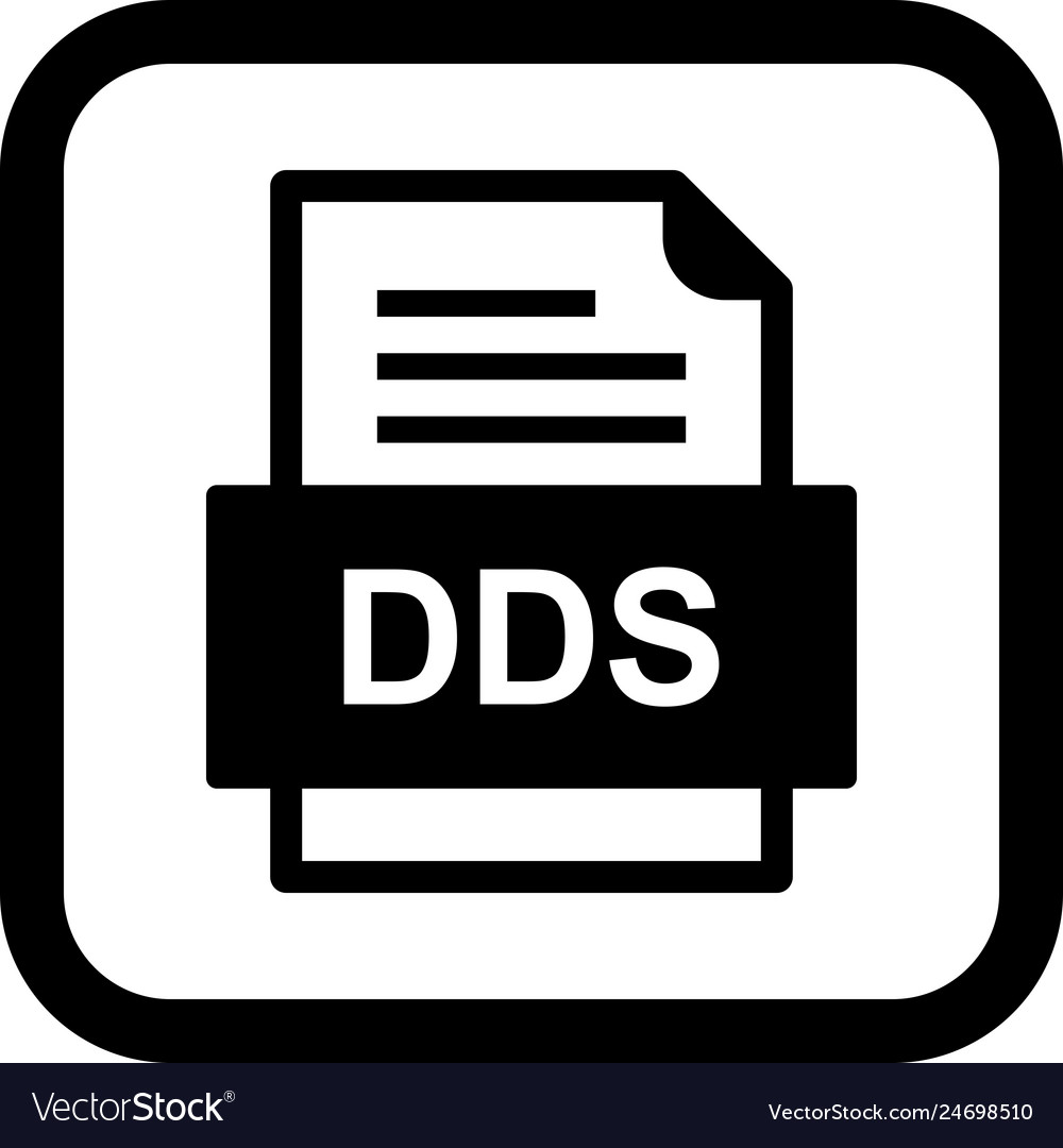 Dds file document icon Royalty Free Vector Image