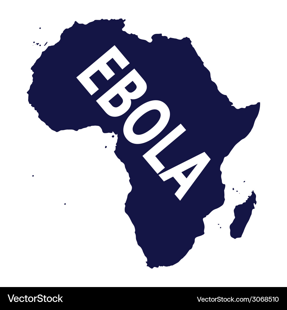 Ebola virus in africa Royalty Free Vector Image