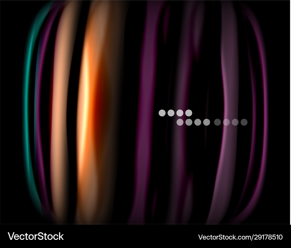 Silk smooth lines on black liquid fluid color Vector Image