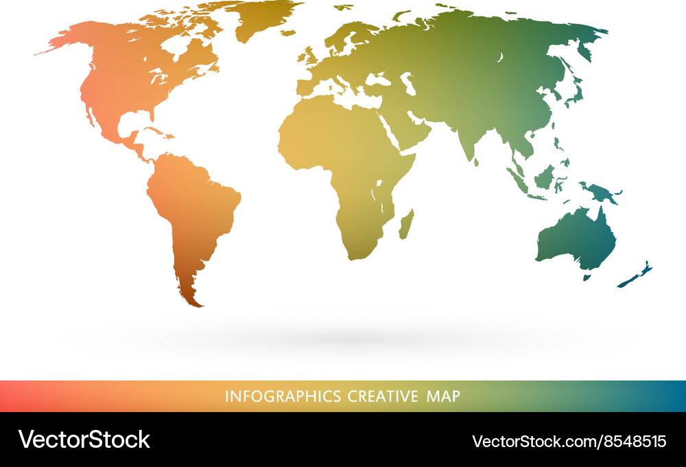 Abstract creative concept map of the world Vector Image