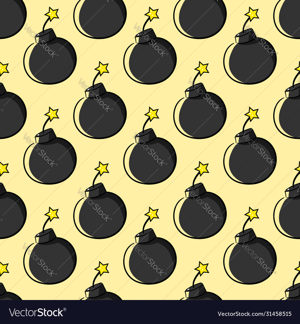Bombs pattern on white background Royalty Free Vector Image