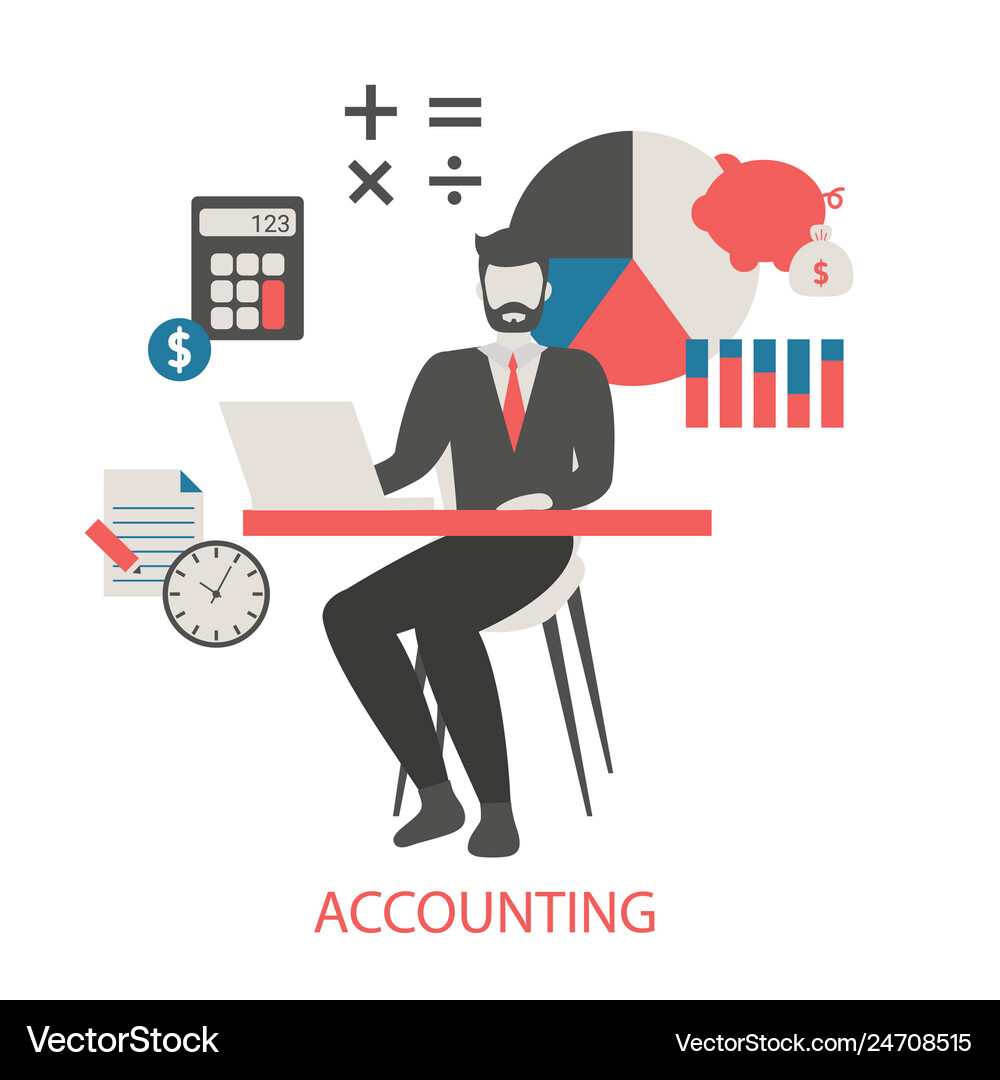 Concept of accounting Royalty Free Vector Image