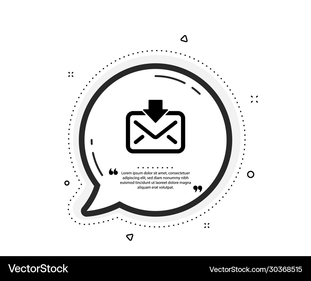 Mail download icon incoming messages Royalty Free Vector
