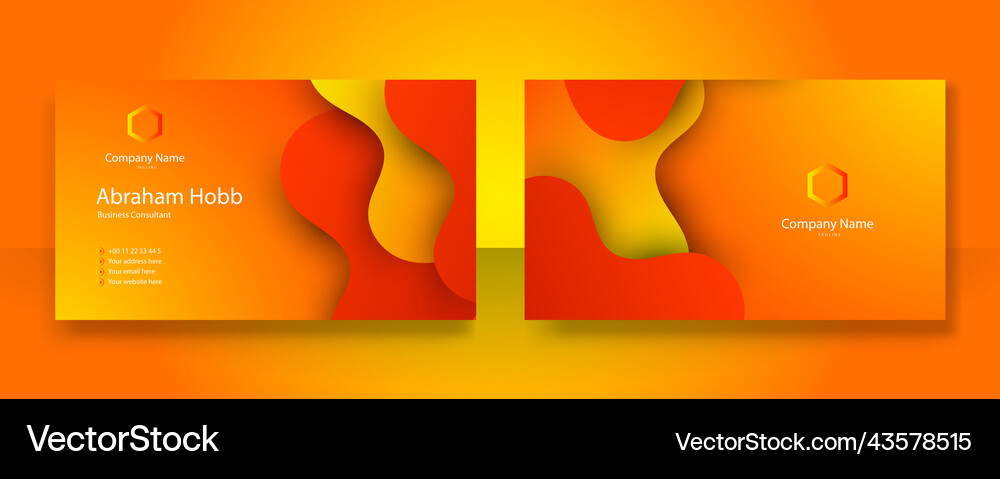 Modern creative and clean colorful orange Vector Image
