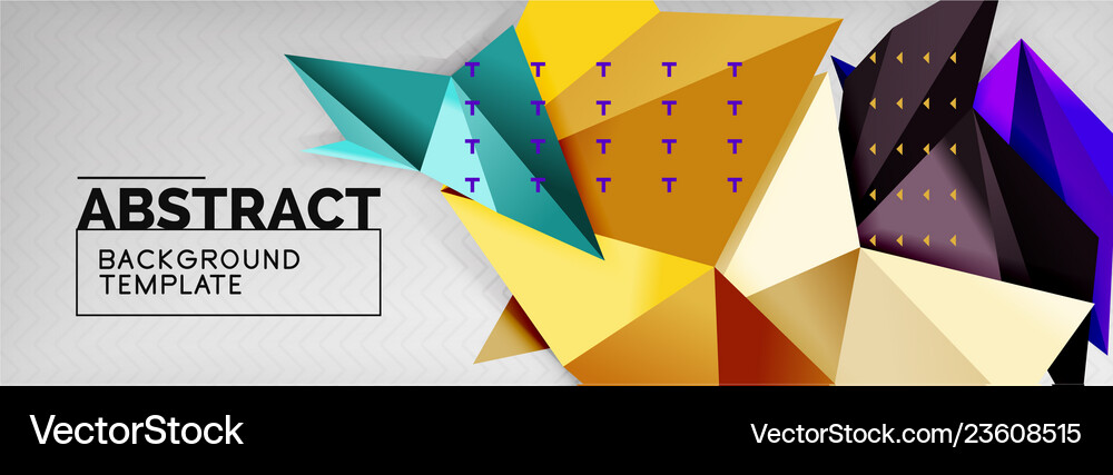 Triangles background techno template Royalty Free Vector