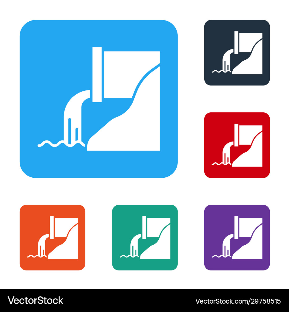 White wastewater icon isolated on background Vector Image