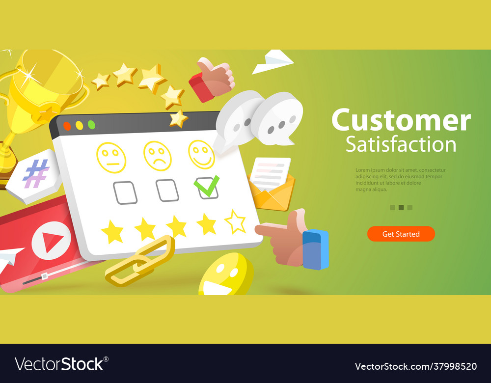 3d conceptual client Royalty Free Vector Image