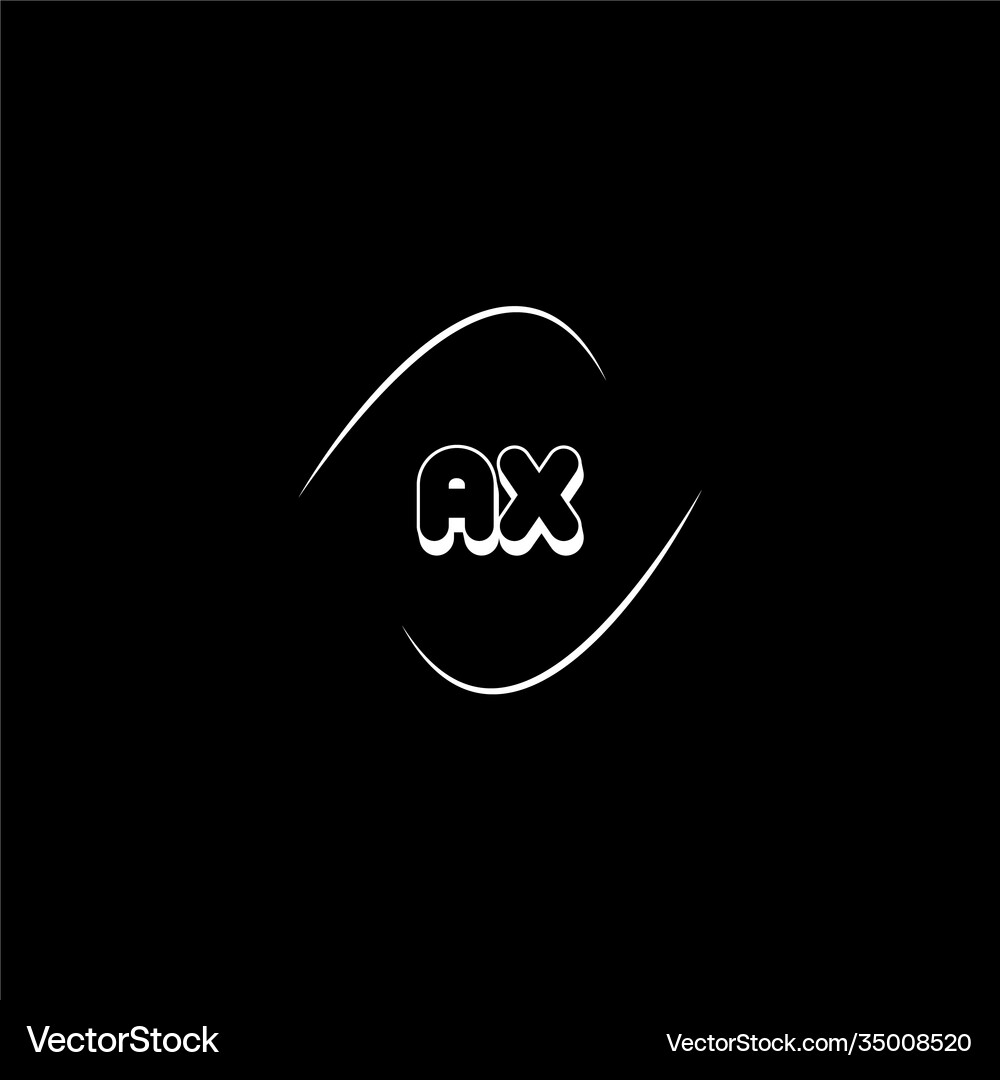 A x letter logo creative design on black color Vector Image