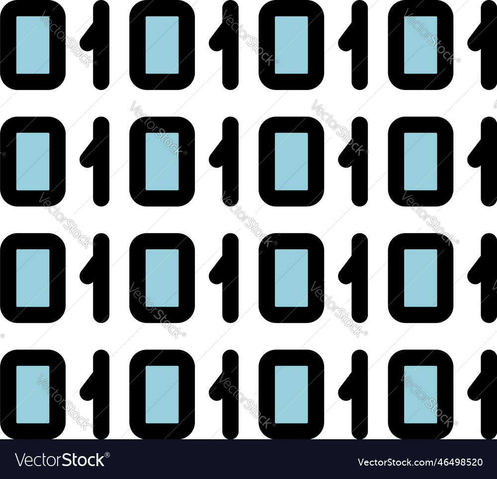Blockchain digital code icon flat Royalty Free Vector Image