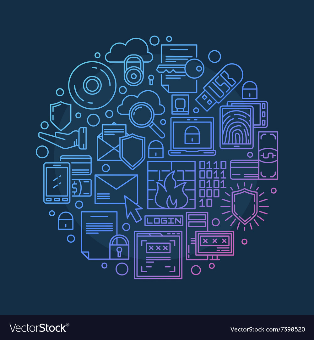Computer security Royalty Free Vector Image - VectorStock